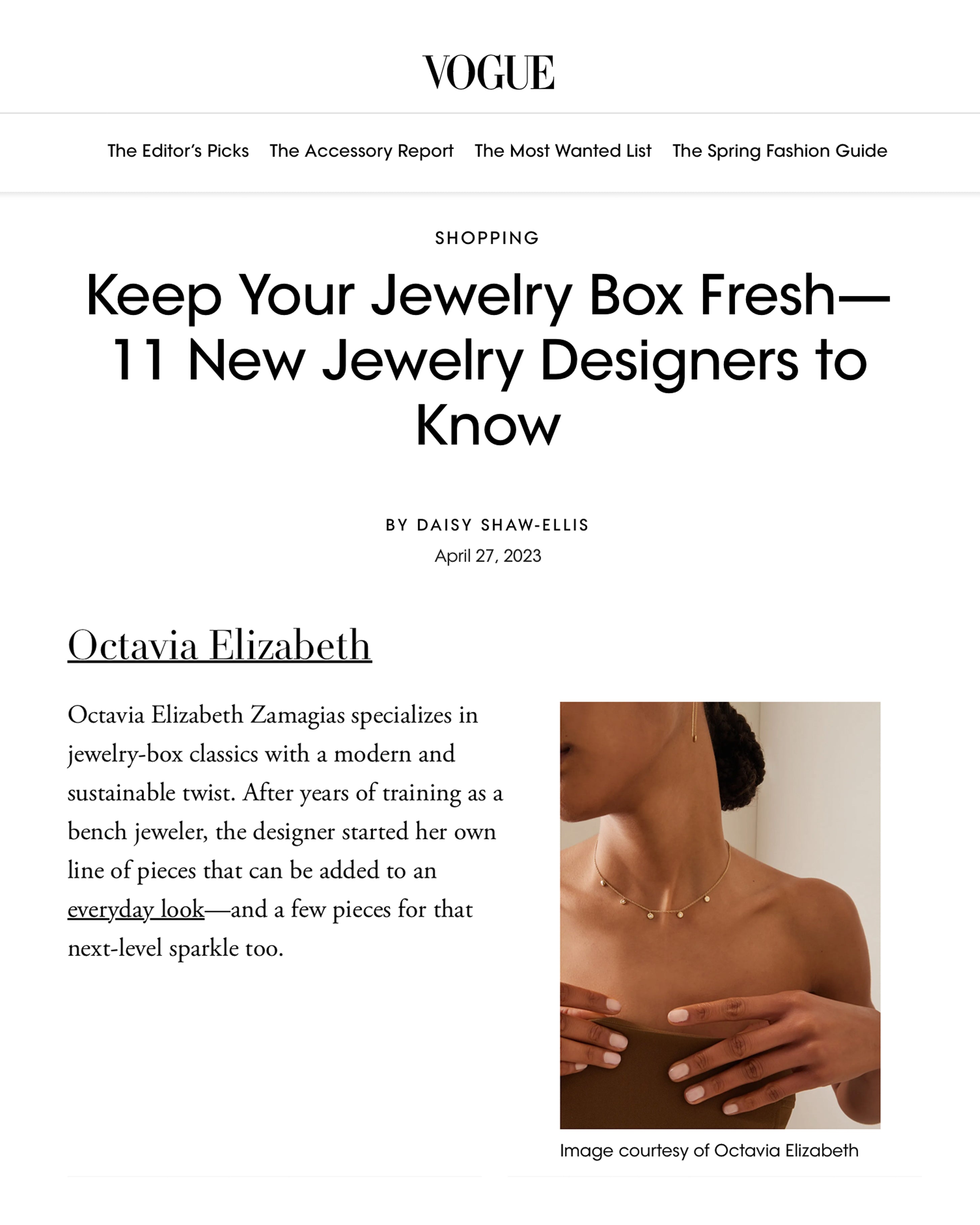 VOGUE – Octavia Elizabeth