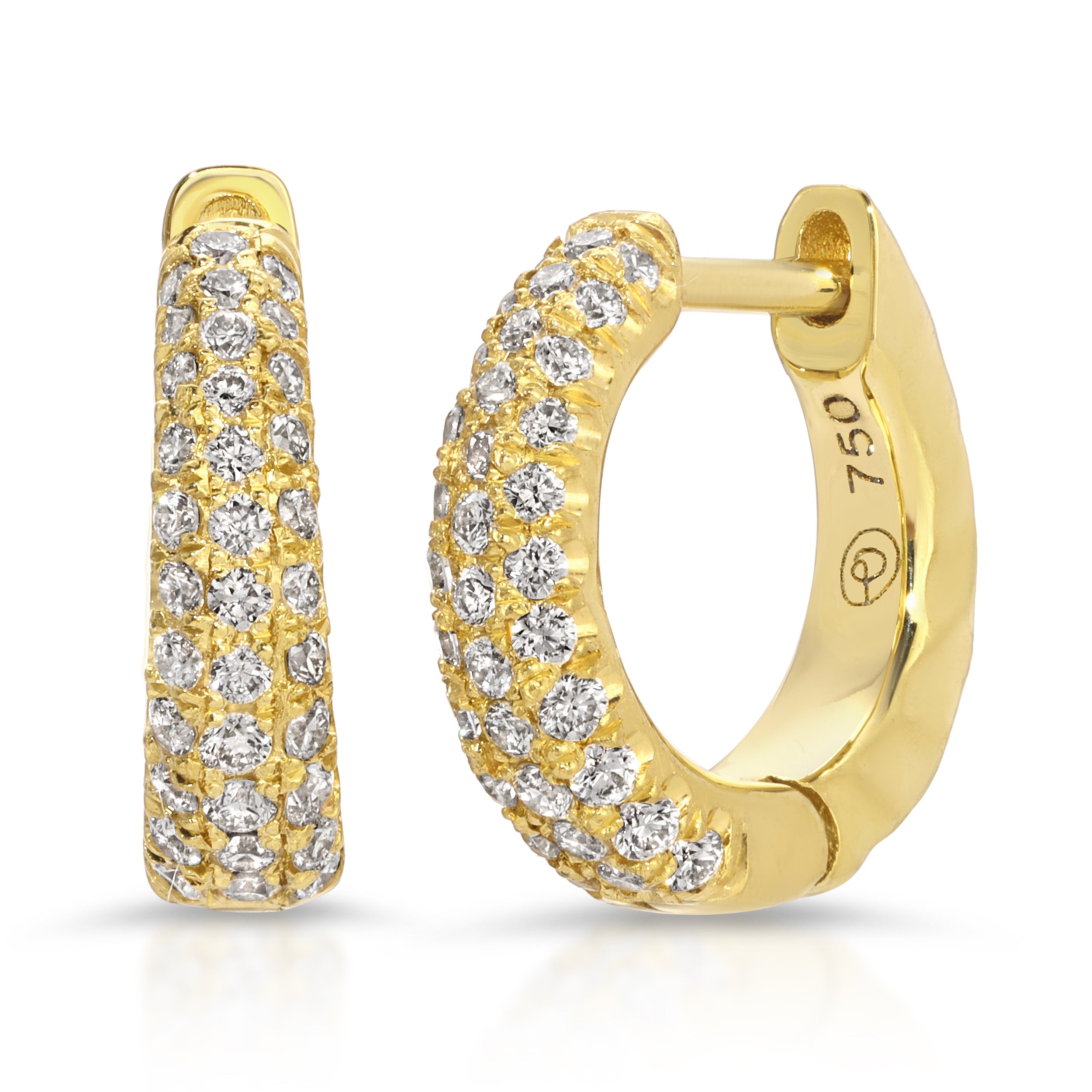 Yana Hoop - Pave Diamond Micro – Octavia Elizabeth