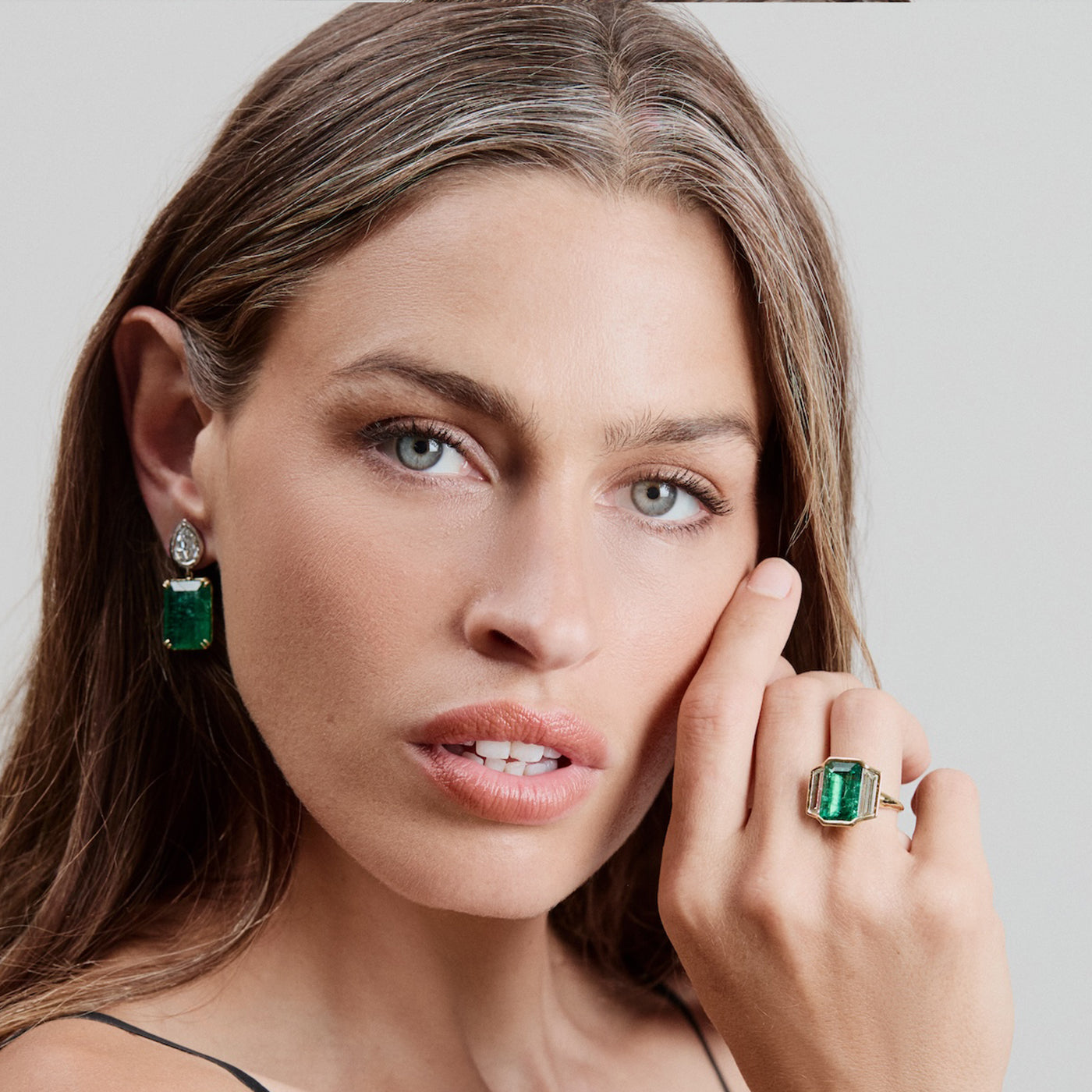 Emerald and Diamond Tribute Earrings – Octavia Elizabeth