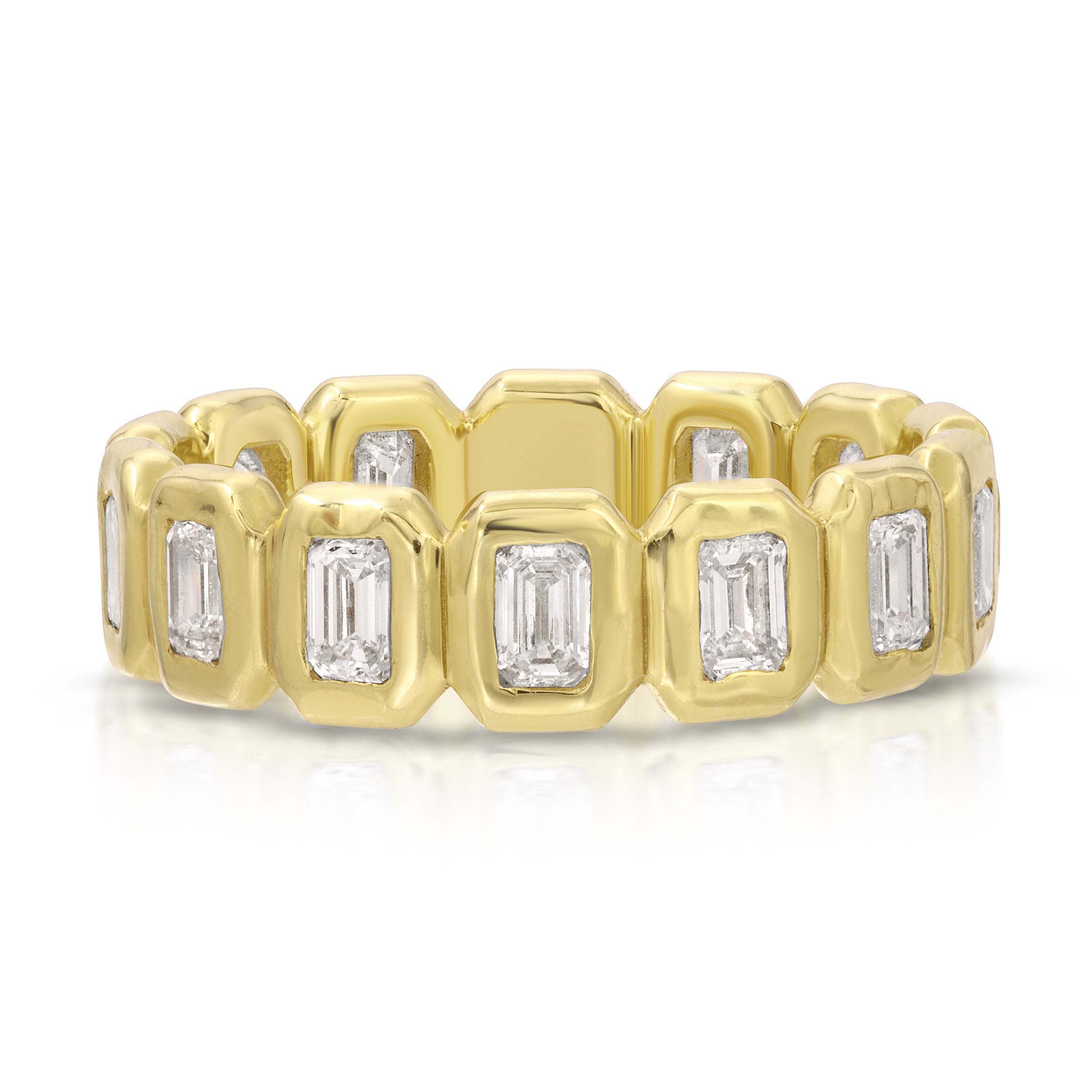 Emerald Cut Diamond Petite Nesting Gem Eternity Ring – Octavia Elizabeth
